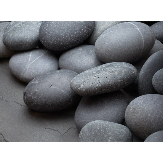 Slate Black Heat Resistant Natural Fire Stones for Fireplace , Fire Pi ...