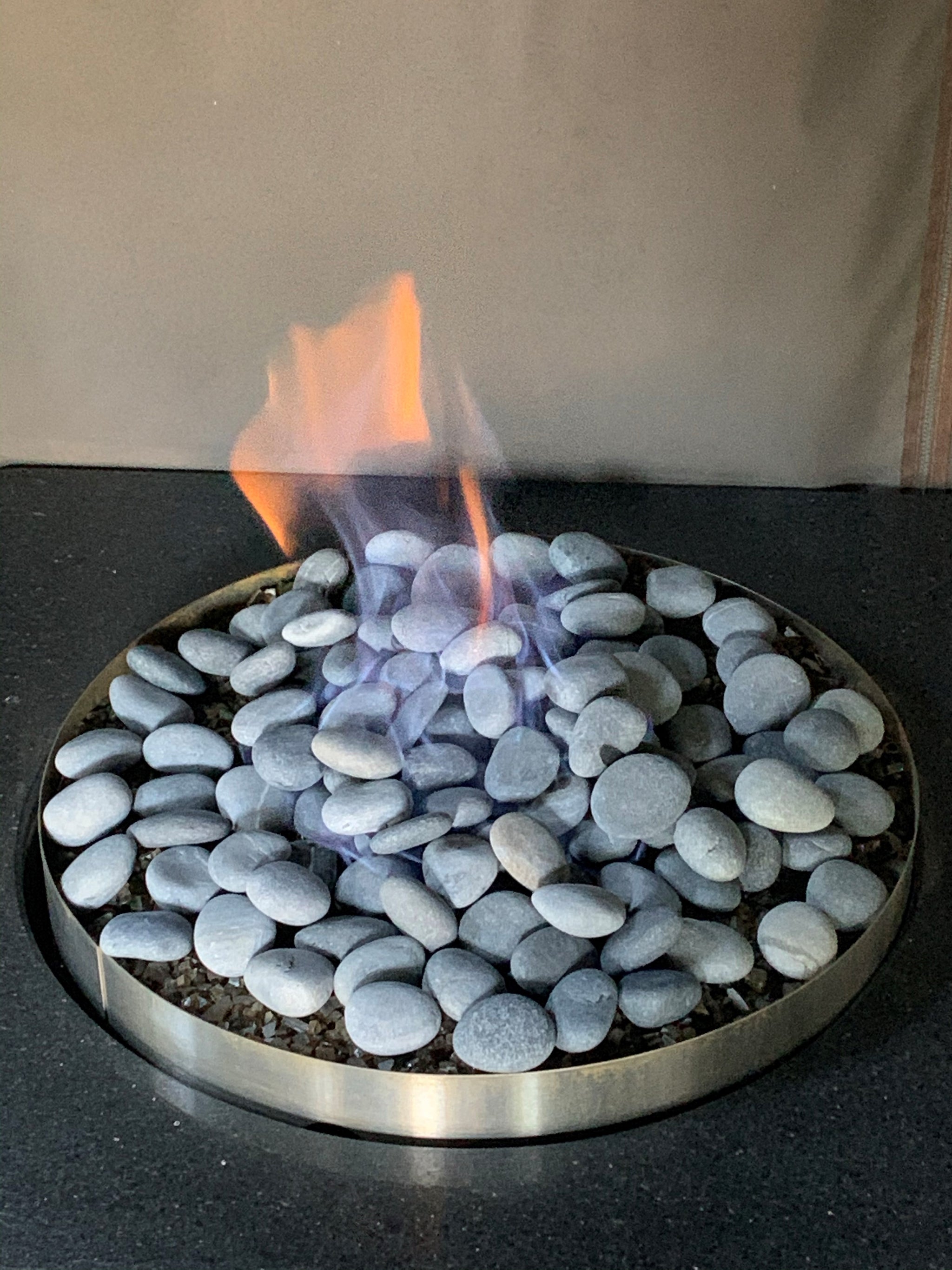 Slate Black Heat Resistant Natural Fire Stones for Fireplace , Fire Pi ...